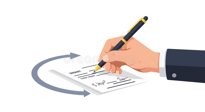 Document Signing with Pen by Hand in Suit Contract Agreement Concept ...