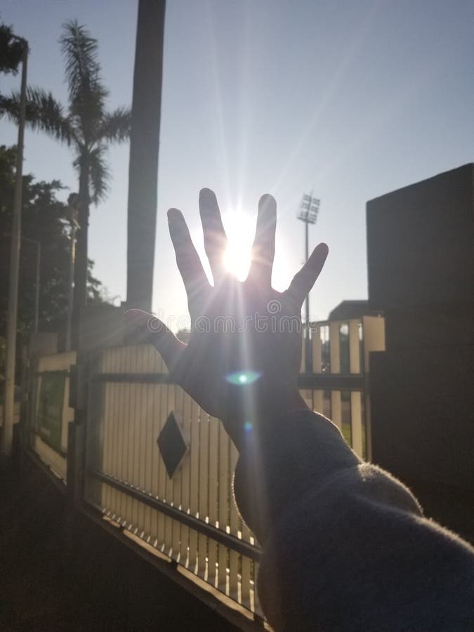Hand Sunset sun stock photo. Image of vehicle, aviation - 188625102