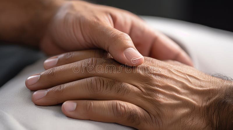 Hand on Hand Support Person Generative Ai Stock Illustration ...