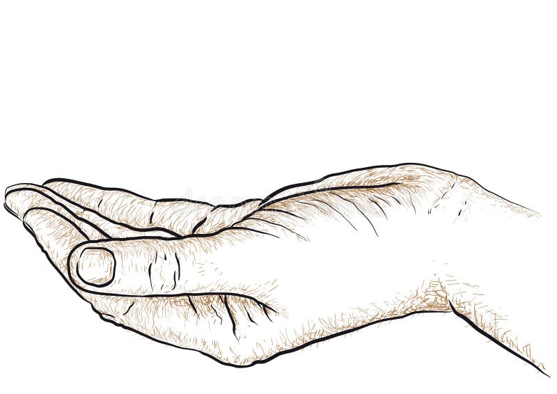 Hand supporting stock vector. Illustration of human, sign - 29695276