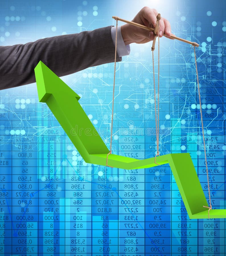 Hand Supporting the Growth Chart Line Stock Image - Image of analytics ...