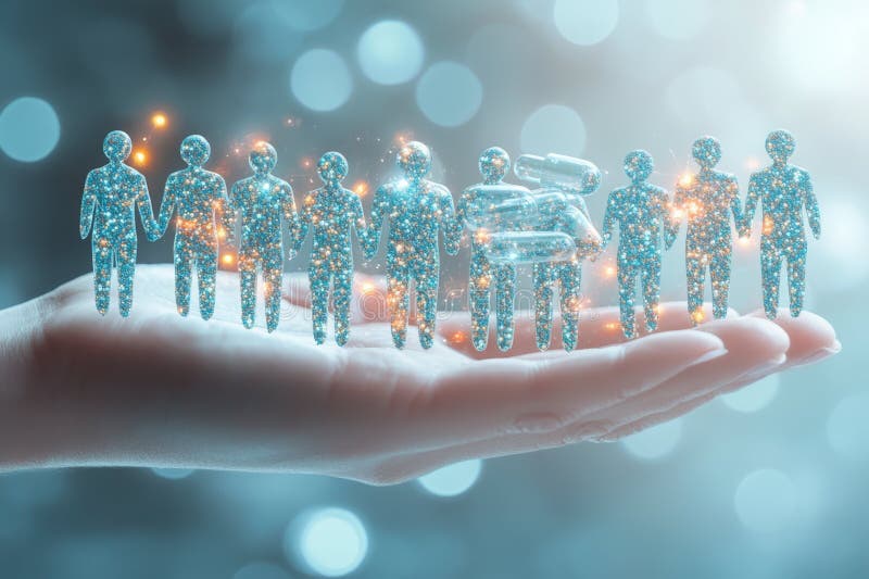 Digital Representation of Unity and Support Held in a Hand with a ...