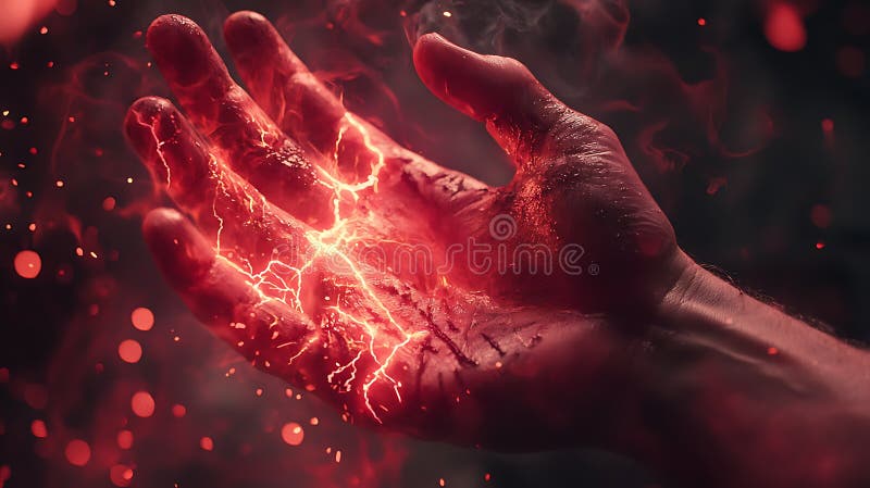A Hand Surrounded by Glowing Energy the Dynamic Visual of Power and ...