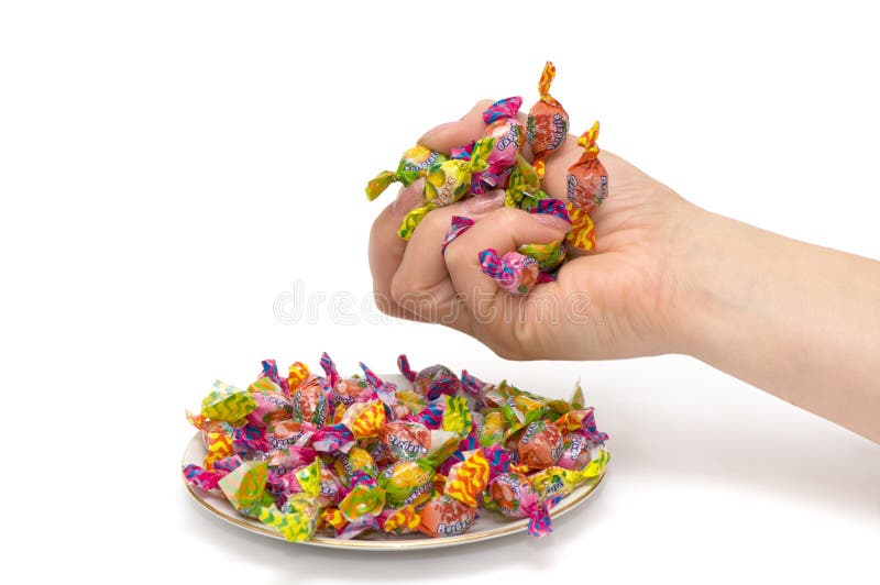 Hand and sweets stock image. Image of finger, female, hand - 3884401