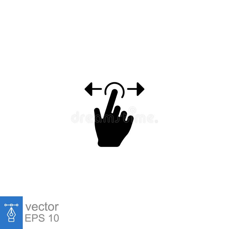 Hand Swipe Icon. Horizontal Scroll Page Symbol Stock Vector ... Hand Swipe Icon. Horizontal Scroll Page Symbol Stock Vector ...