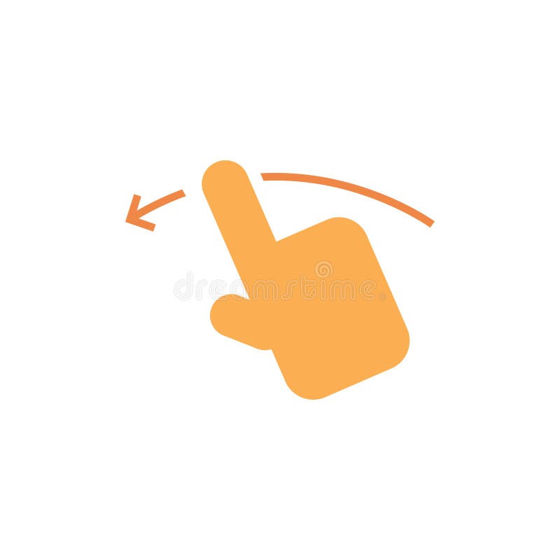 Hand Swipe Vector Icon Design Template Stock Vector - Illustration of ...