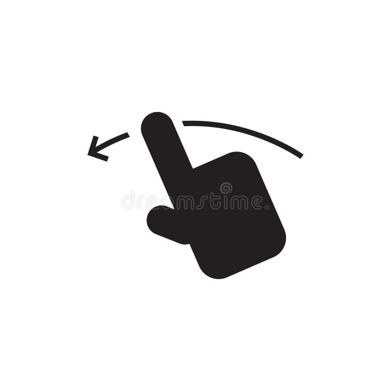 Hand Swipe Vector Icon Design Template Stock Vector - Illustration of ...