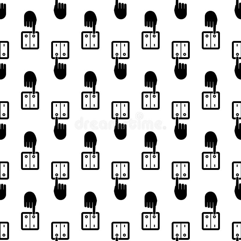 Hand Switch Light Pattern Seamless Vector Stock Vector - Illustration ...