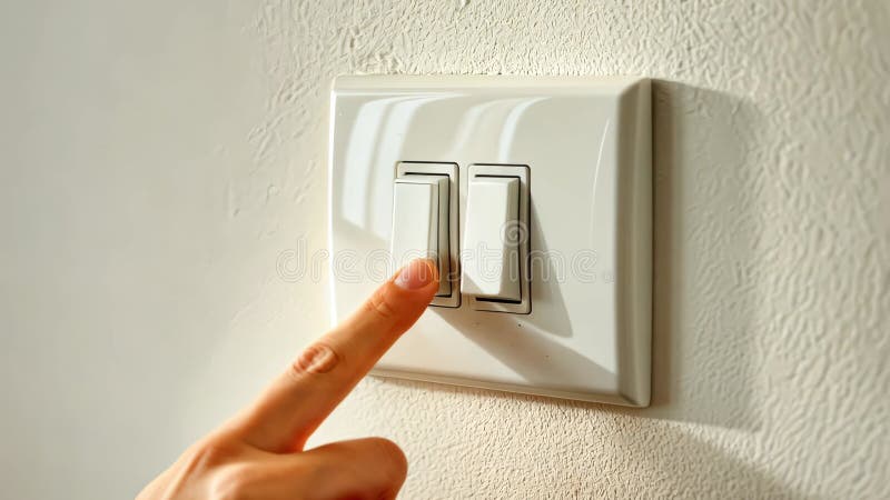 Hand Switching Light on Wall Switch - Energy Efficiency and Home ...
