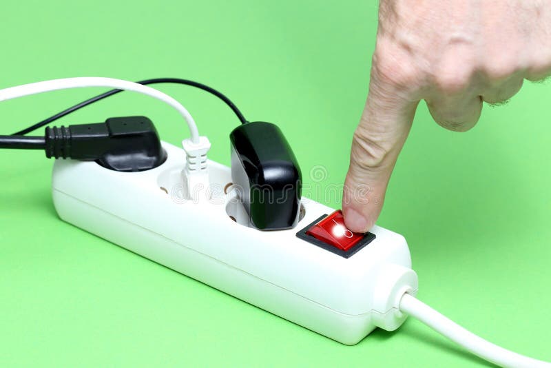 A hand is switching off stock photo. Image of conceptual - 37912688