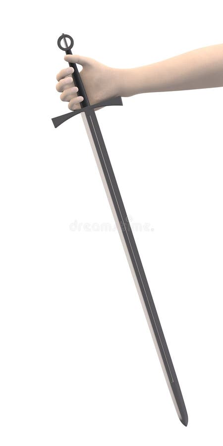 Hand with sword stock illustration. Illustration of hold - 24912586