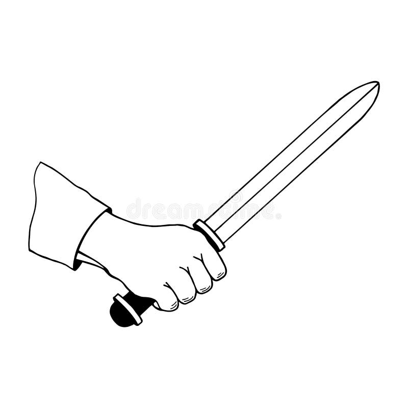 Hand with a Sword. Vector Stock Illustration Eps 10. Stock Vector ...