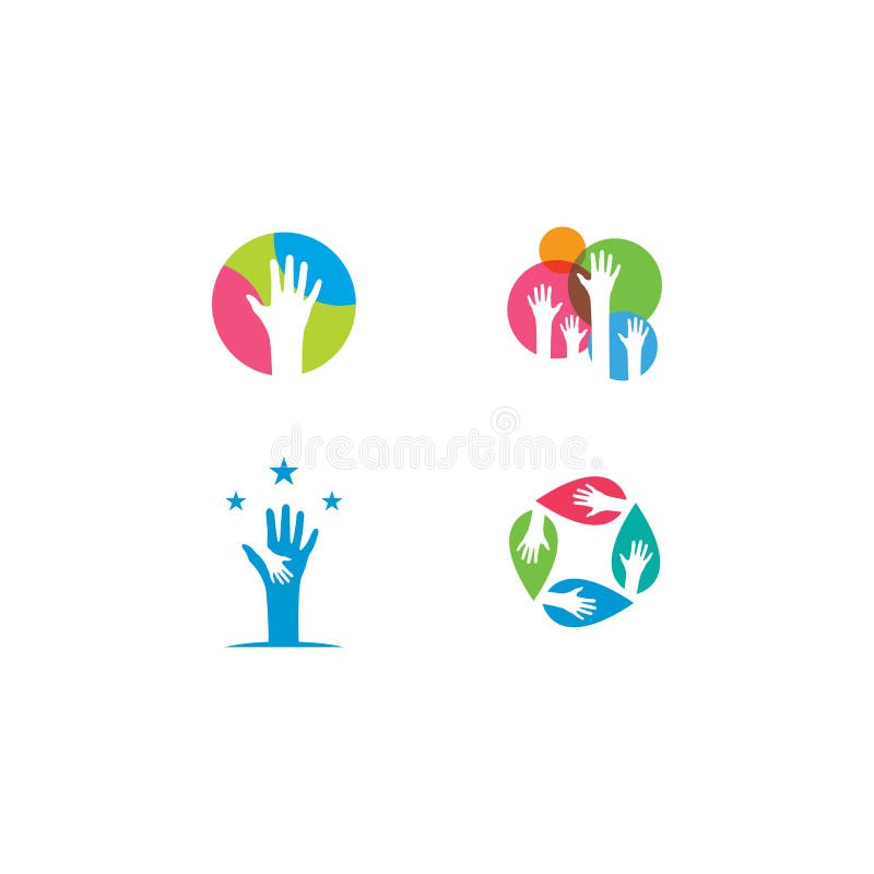 Hand Symbol Community Care Logo Vector Icon Illustration Stock Vector ...