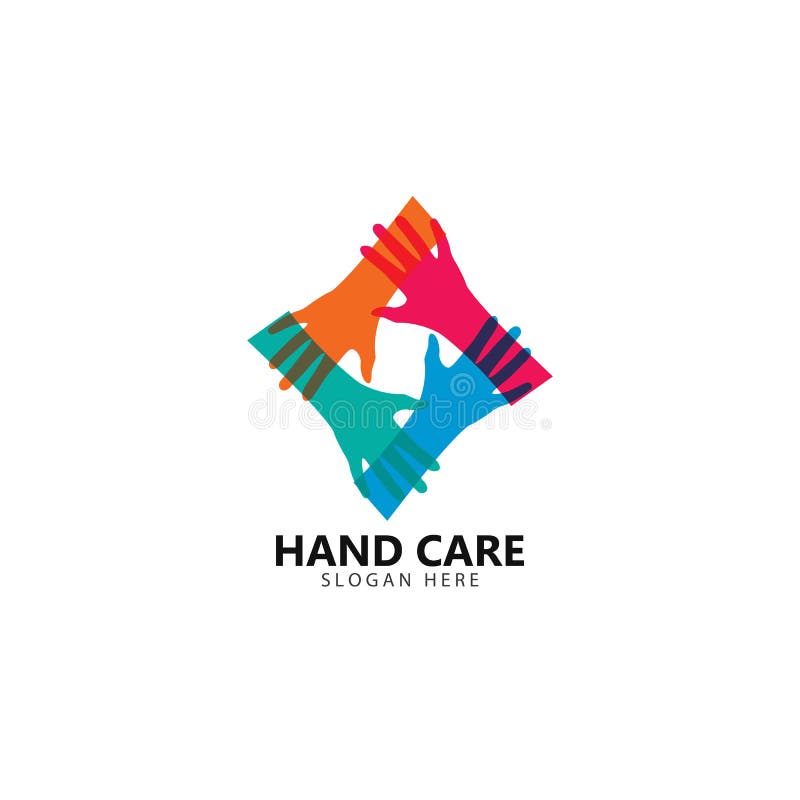 Hand Symbol Community Care Logo Vector Icon Illustration Stock Vector ...