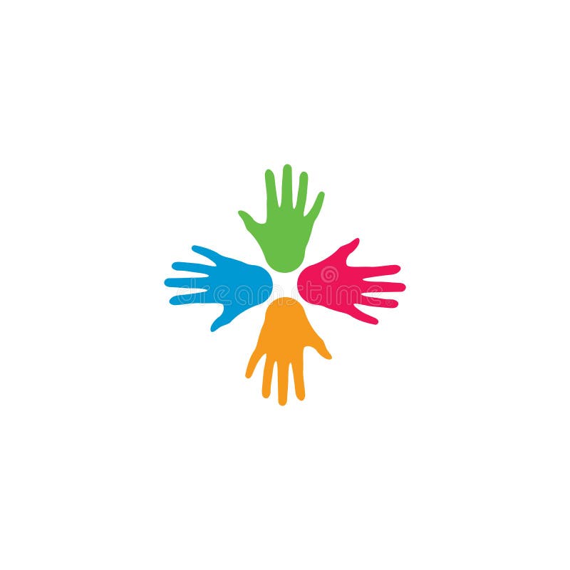 Hand Symbol Community Care Logo Vector Icon Illustration Stock Vector ...