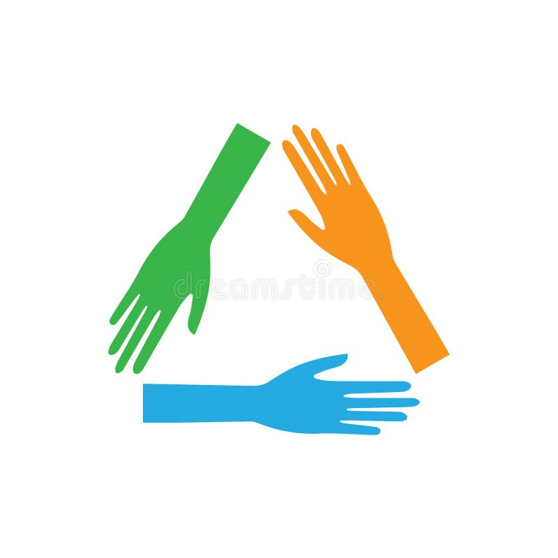 Hand Symbol Community Care Logo Vector Illustration Design Stock Vector ...