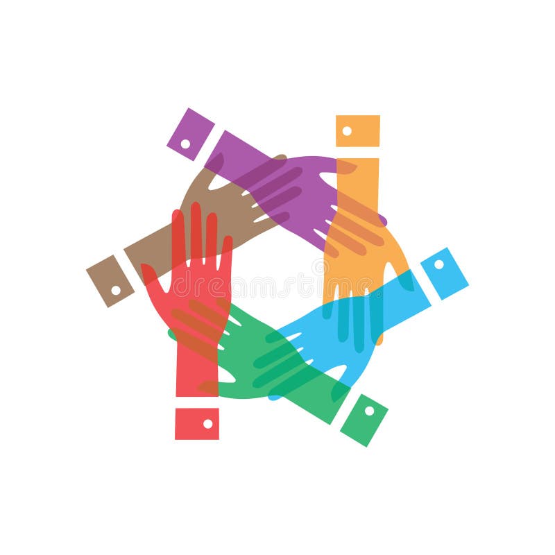 Hand Symbol Community Care Logo Vector Illustration Design Stock Vector ...