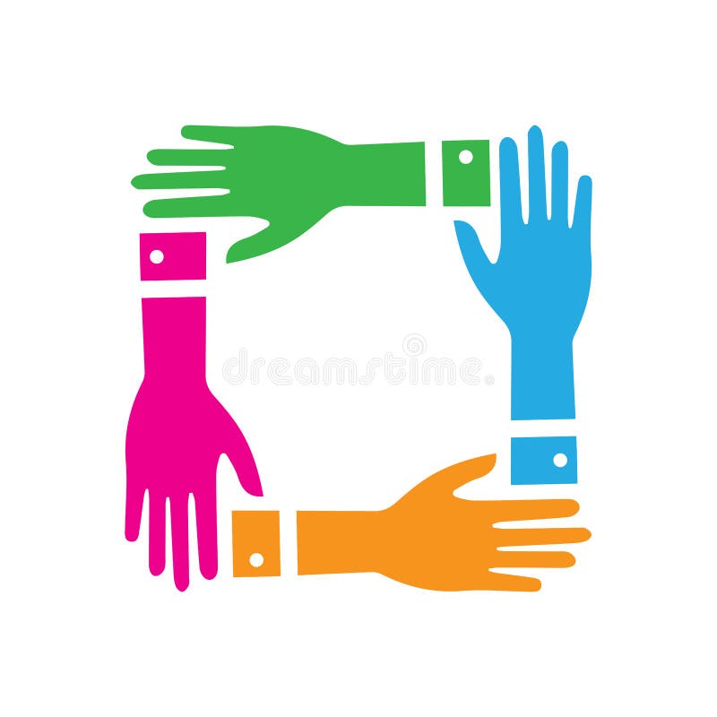 Hand Symbol Community Care Logo Vector Illustration Design Stock Vector ...