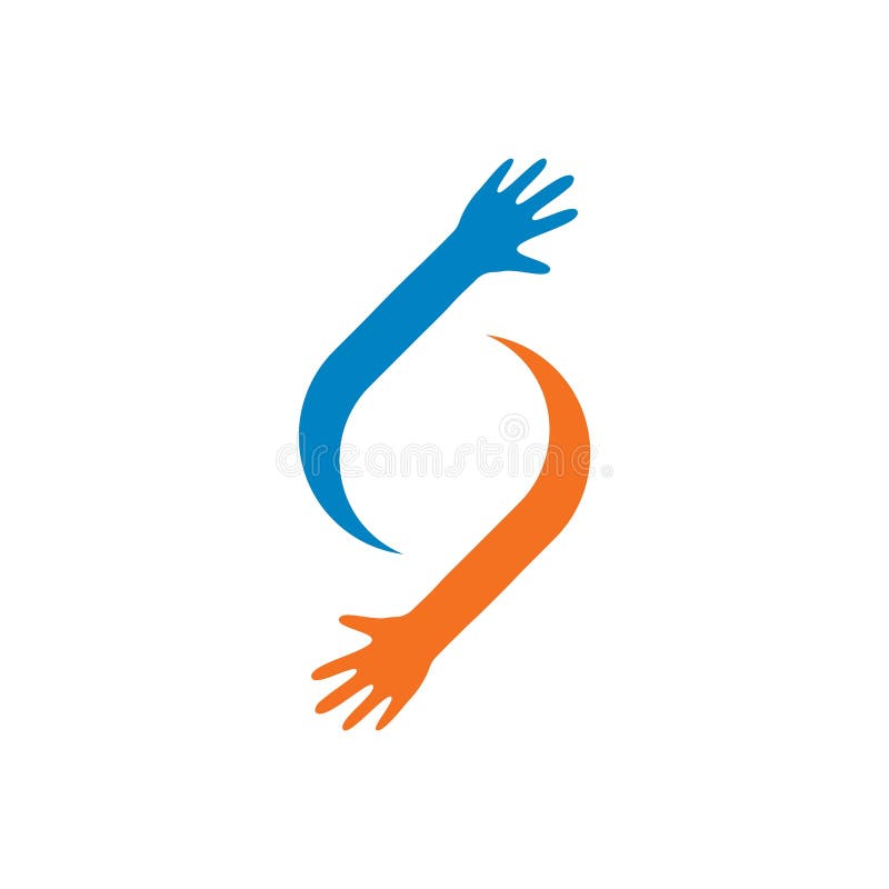 Hand Symbol Community Care Logo Vector Illustration Stock Vector ...