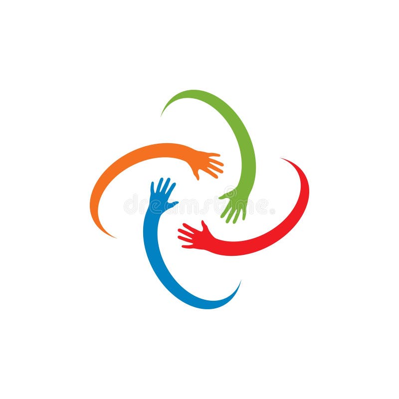 Hand Symbol Community Care Logo Vector Illustration Stock Vector ...
