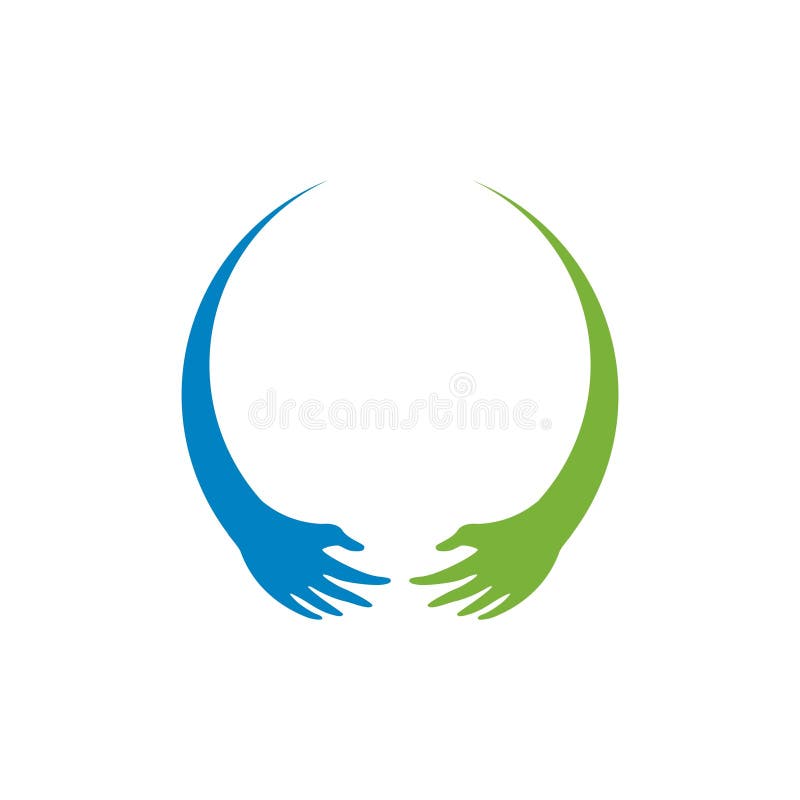 Hand Symbol Community Care Logo Vector Illustration Stock Vector ...