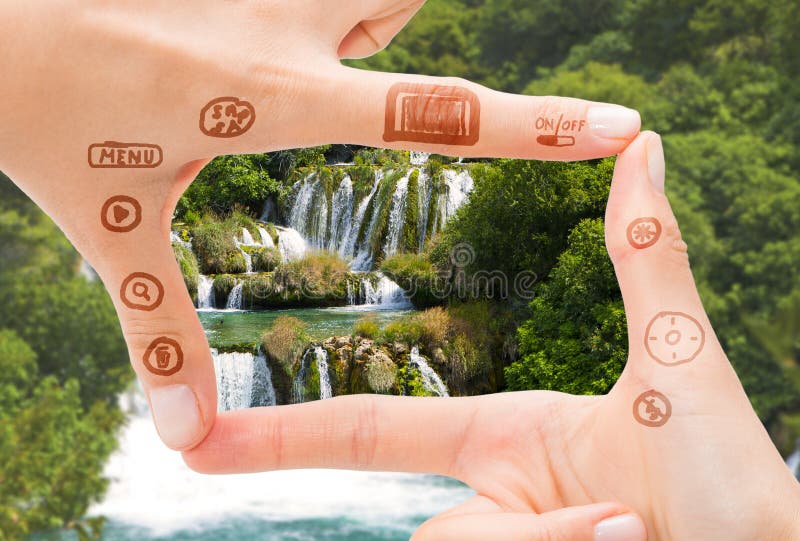 Hand Symbol That Means Digital Camera Stock Photo - Image of ...