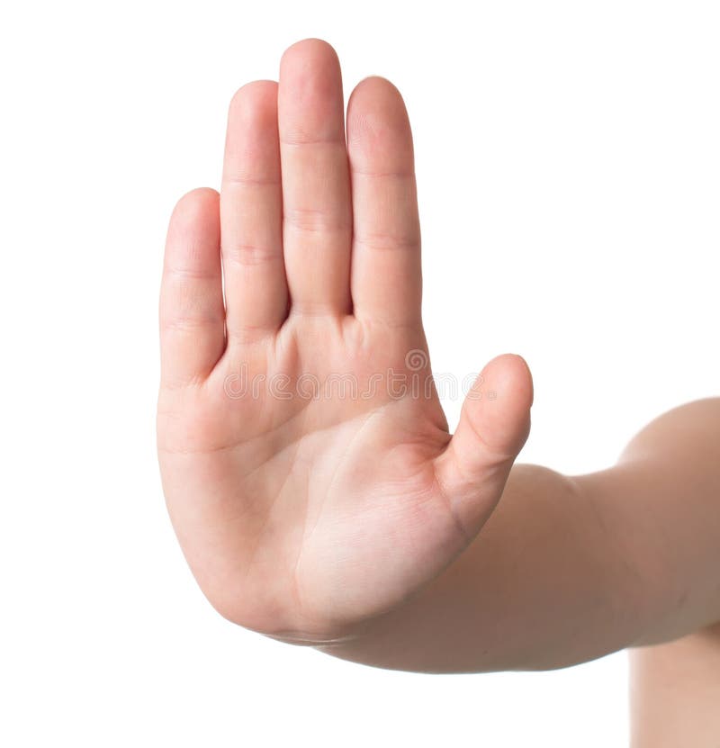 Stop hand gesture labels stock vector. Illustration of negative - 22445289