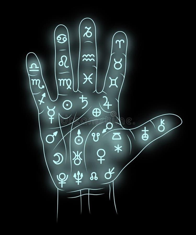 Hand in the Symbols of Alchemy Stock Vector - Illustration of triangle ...