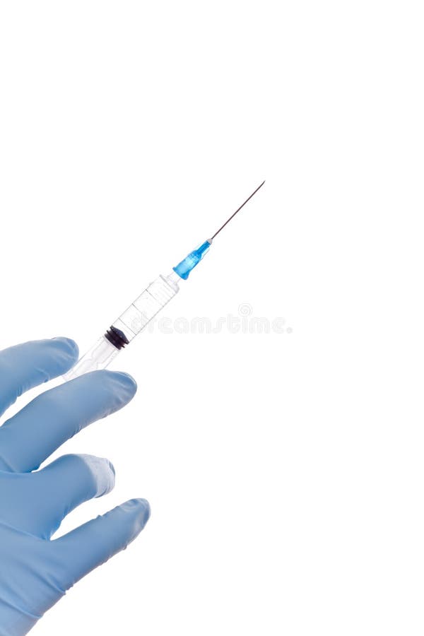 Hand with the syringe stock image. Image of object, health - 12711745