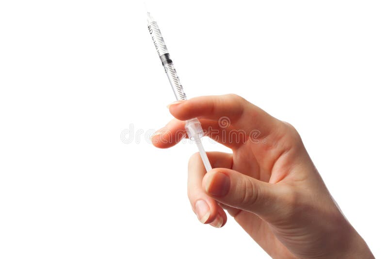 Hand with syringe stock image. Image of hand, sharp, vaccine - 23105395