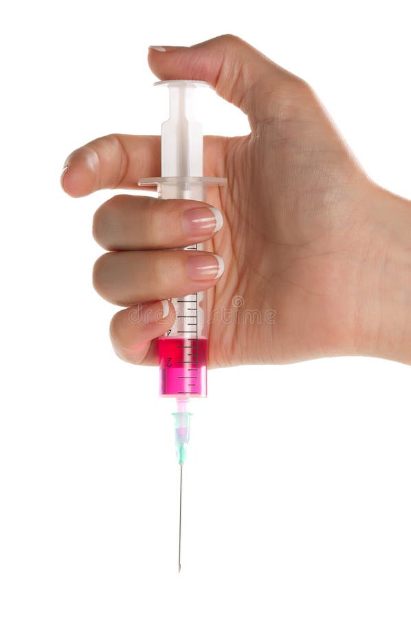 Hand with syringe stock image. Image of health, drug - 23878483
