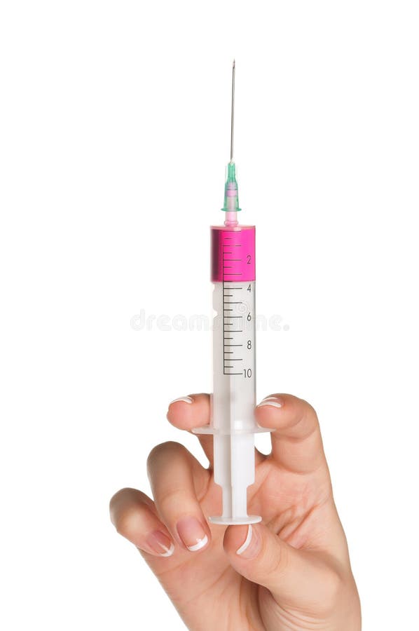 Hand with syringe stock image. Image of medicine, help - 23997777
