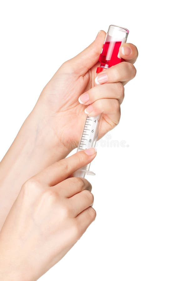 Hand with syringe stock photo. Image of holding, medical - 23997782