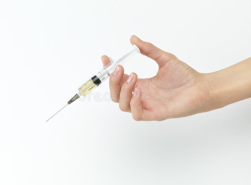 Hand with syringe stock photo. Image of dependency, health - 28263344