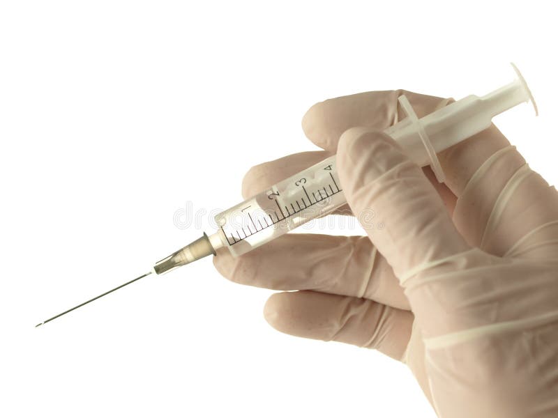 Hand with Syringe, Isolated Stock Photo - Image of doctor, patient ...