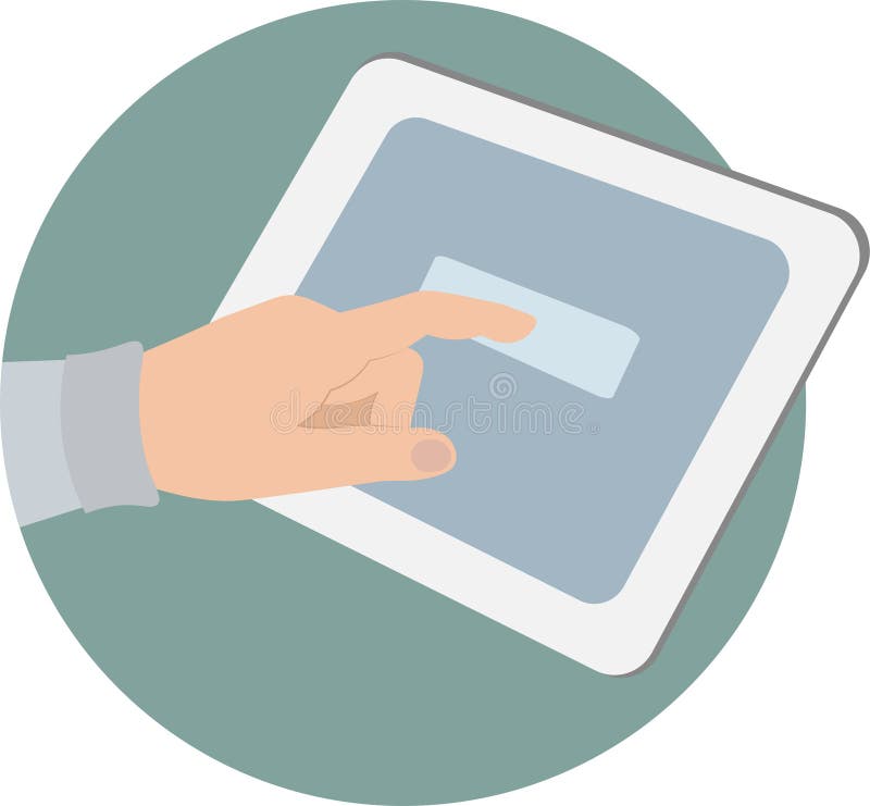 Hand tablet Communication stock vector. Illustration of business - 22835422