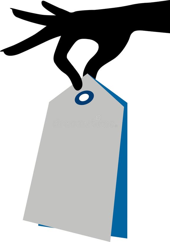 Hand tag stock vector. Illustration of hand, priced, sell - 20903379