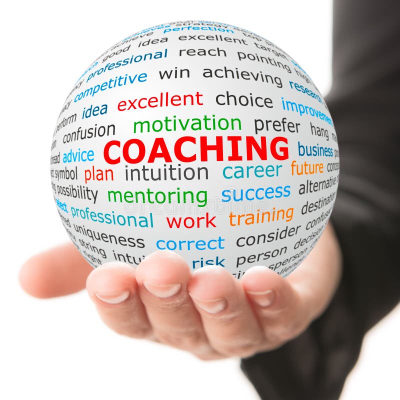 Coaching Background Concept Word Cloud Stock Image - Image of guide ...