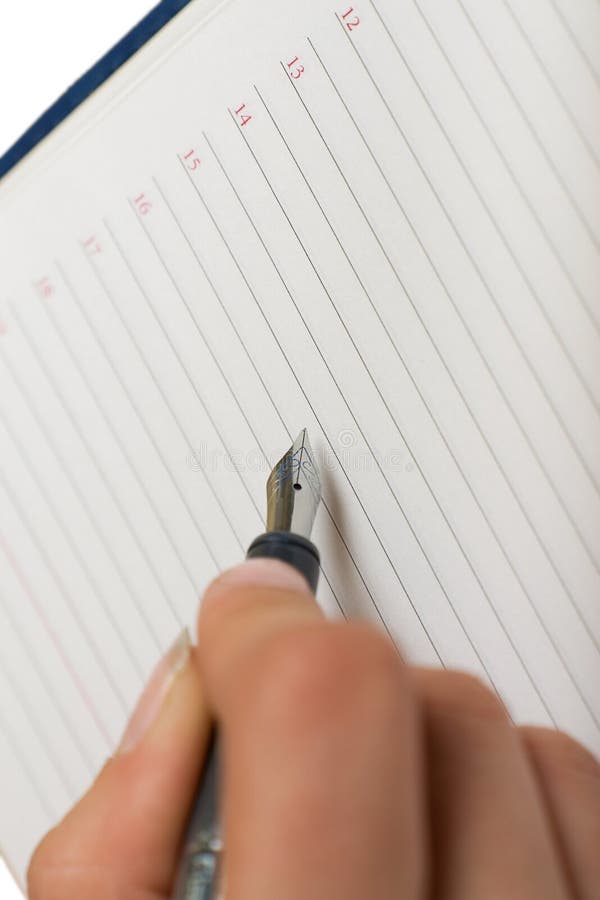 Hand takes notes stock image. Image of working, female - 34431151
