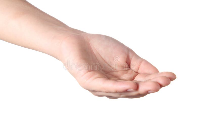 Hand takes something stock photo. Image of open, gesturing - 34810296