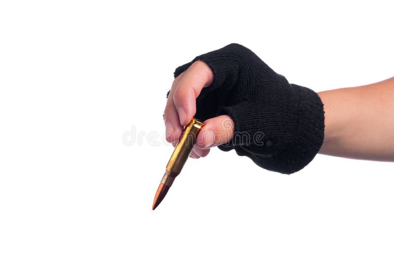 Hand taking bullet stock image. Image of conflict, armed - 49401353