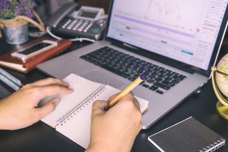 Taking data into account stock photo. Image of report - 103743222