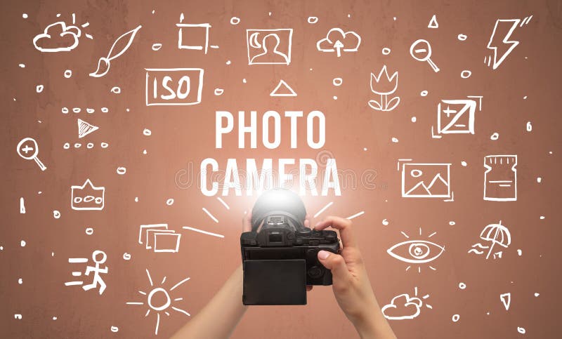 Hand Taking Picture with Digital Camera Stock Image - Image of lens ...