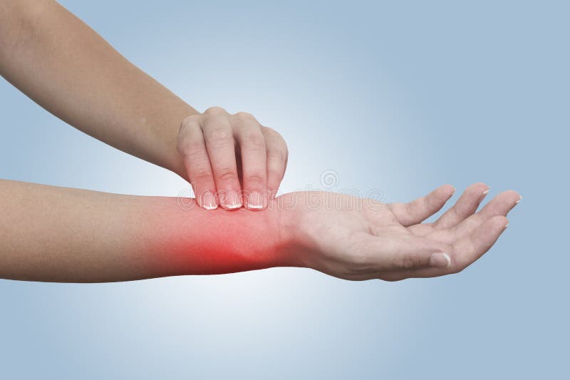 Swollen hand stock photo. Image of hand, examining, comparison - 26329254