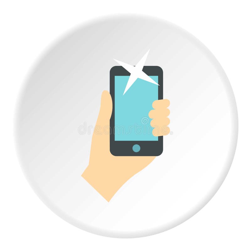 Hand Taking Selfie Photo Icon, Flat Style Stock Vector - Illustration ...