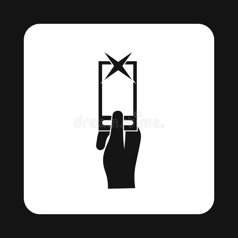 Hand Taking Pictures on Cell Phone Icon Stock Vector - Illustration of ...