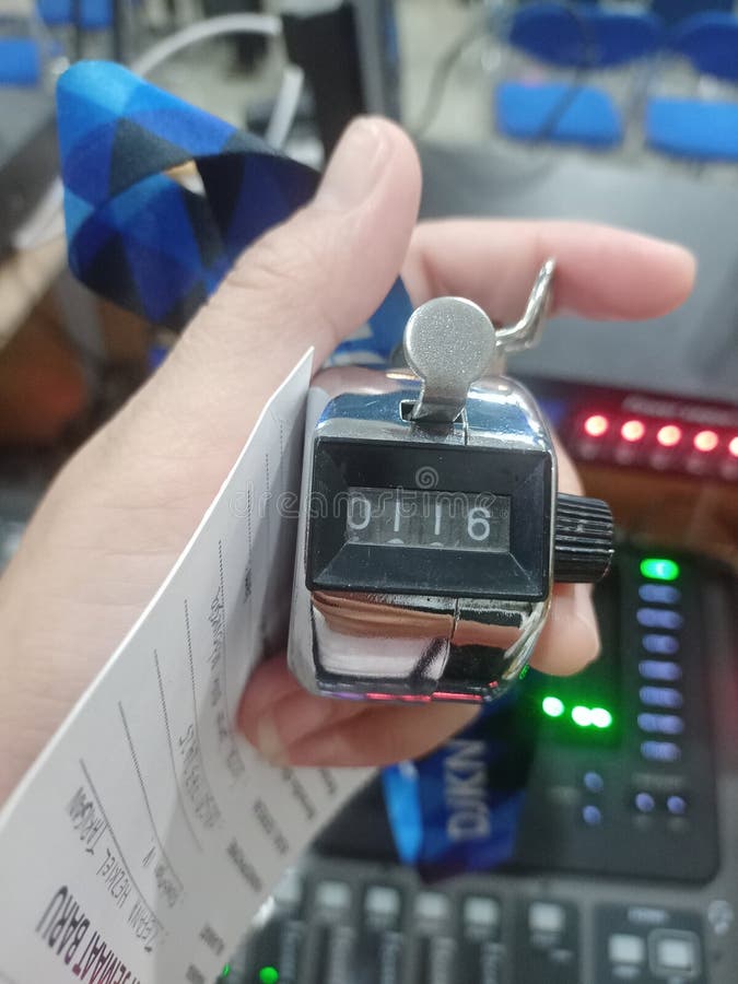 Hand Tally Counter , 116 Member Stock Photo - Image of gadget, black ...