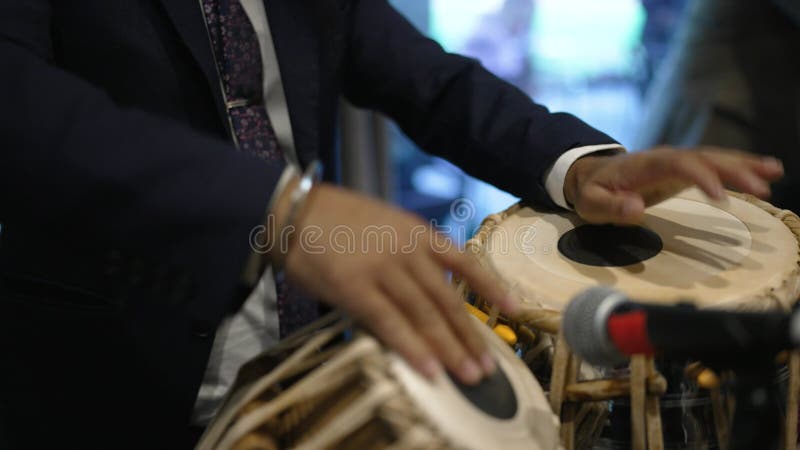 Hand Tapping a Bongo Drum in Close Up. Stock Video - Video of equipment ...