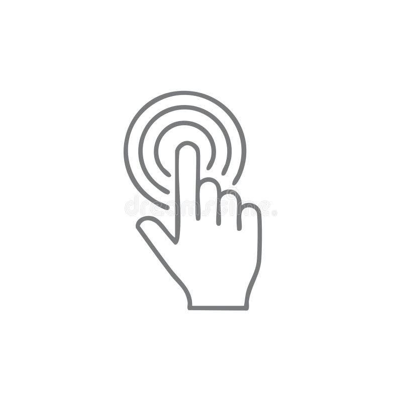 Hand Tapping Touchscreen with Index Finger, Digital Interaction ...