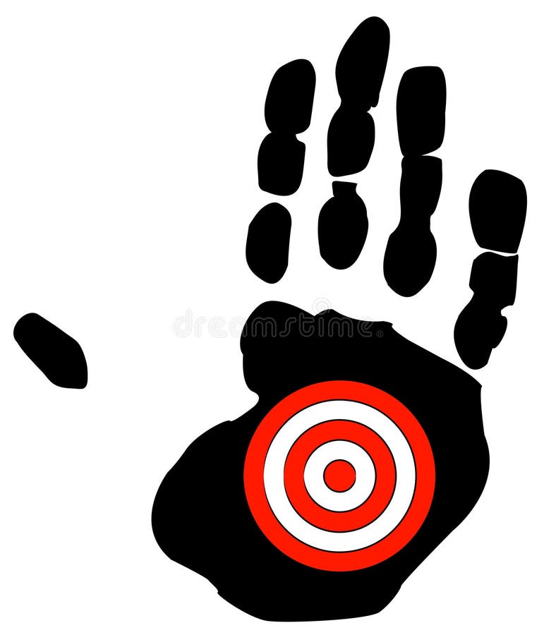 Hand gun stock vector. Illustration of pistol, crime, black - 4486821